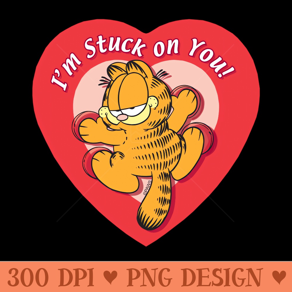Garfield Im Stuck on You - PNG Clipart - Inspire Uplift