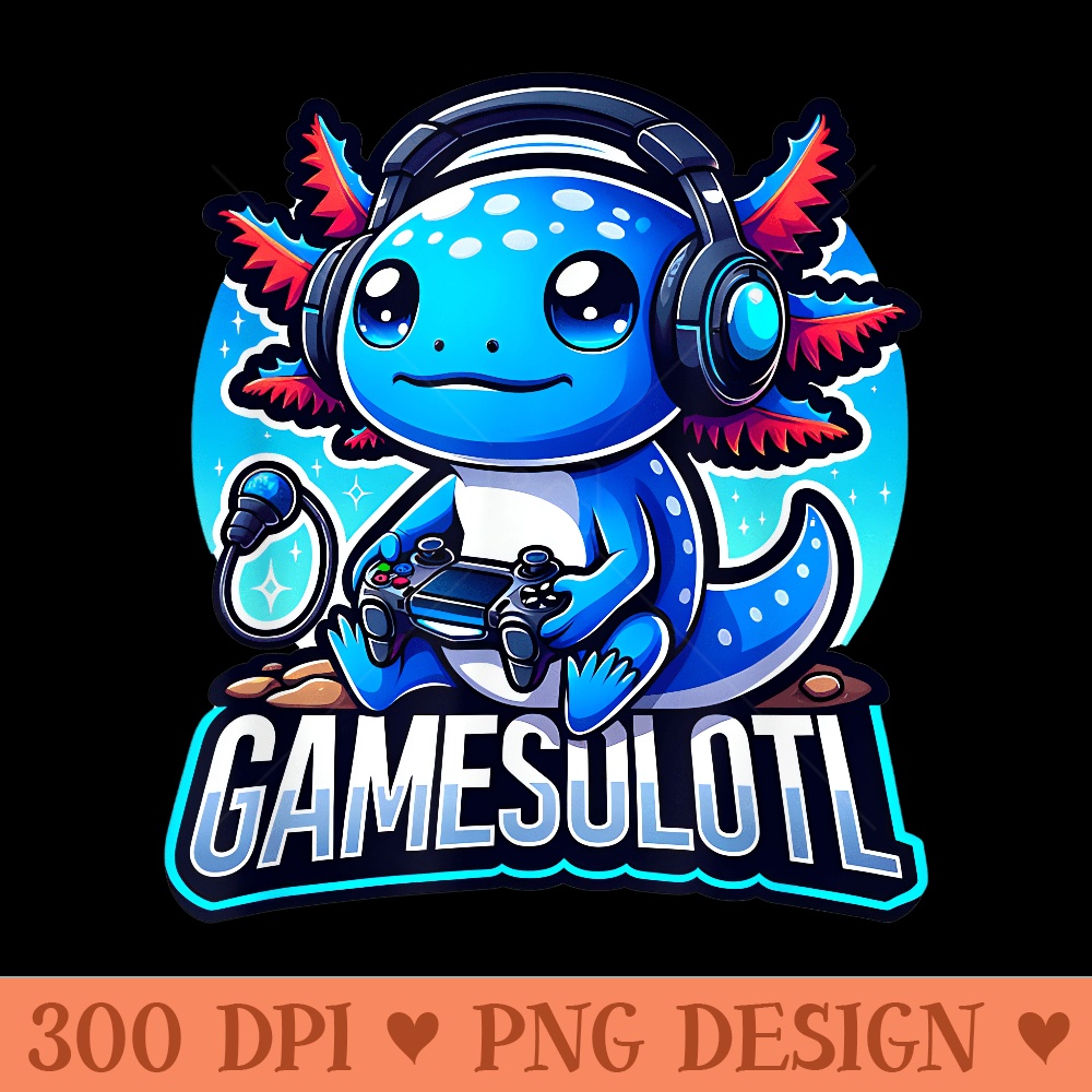 Gamesolotl Axolotl Gamer kawaii Anime kids - Modern PNG desi | Inspire ...