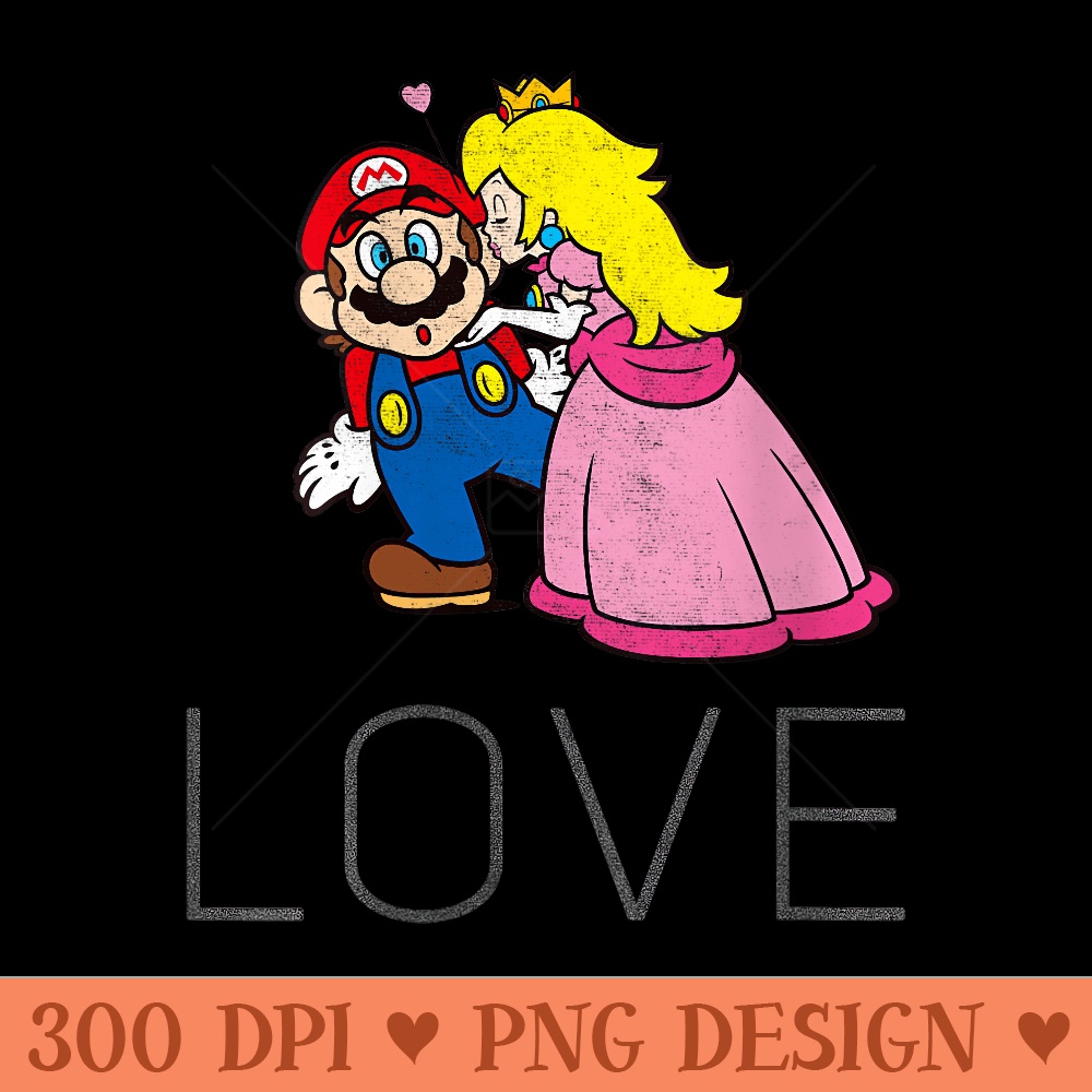 s Super Mario Princess Peach Kiss Love - Beautiful PNG downl | Inspire ...