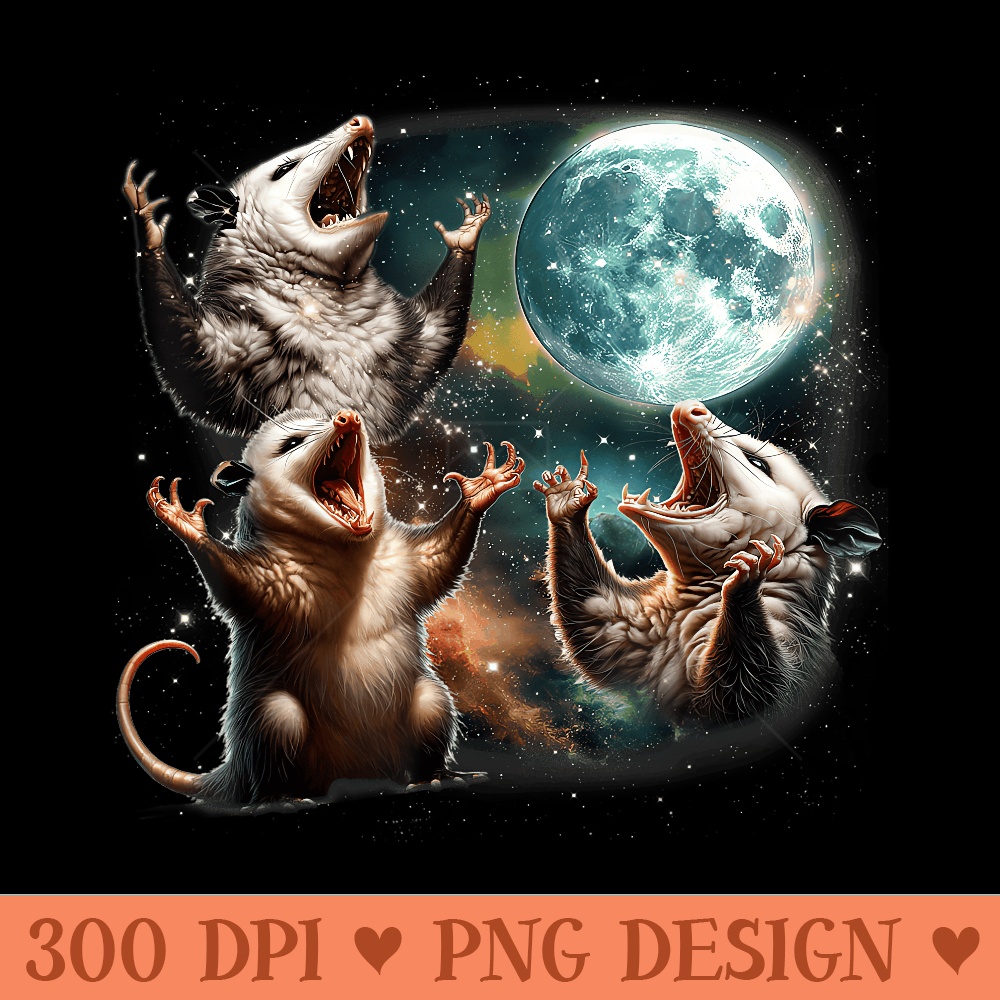 Funny Three Opossum Moon, 3 Possum Full, Weird Magic Meme - | Inspire ...