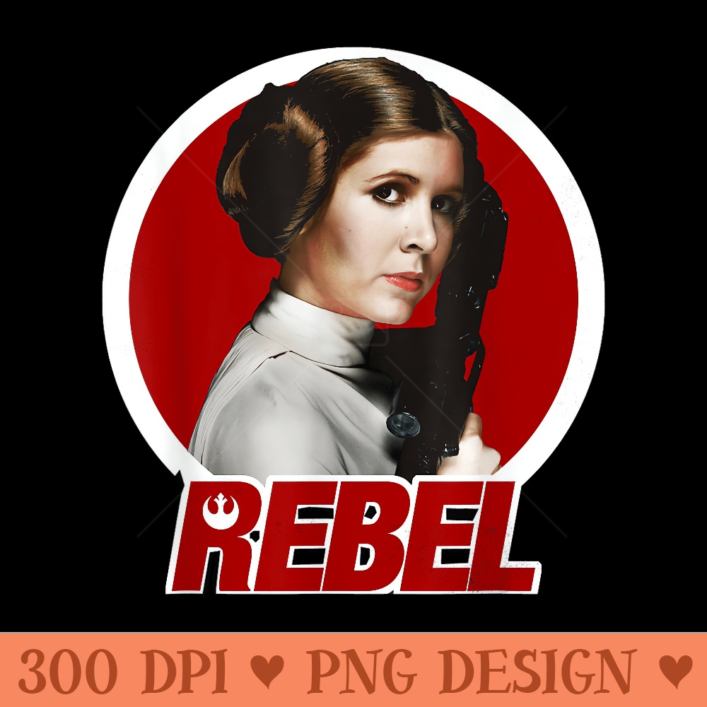 Star Wars Princess Leia Original REBEL Badge Graphic T - PNG | Inspire ...