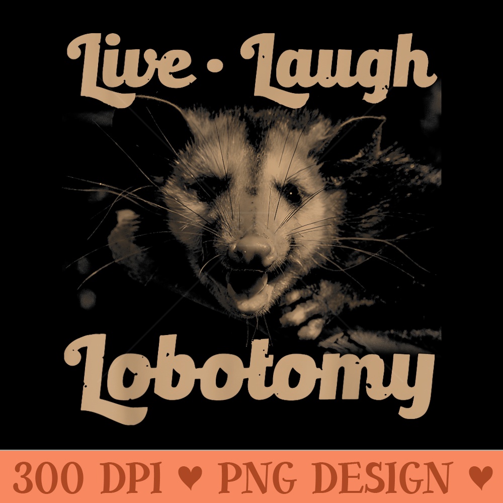 Distressed Opossum Classic Live Love Lobotomy Animal Raccoon | Inspire ...