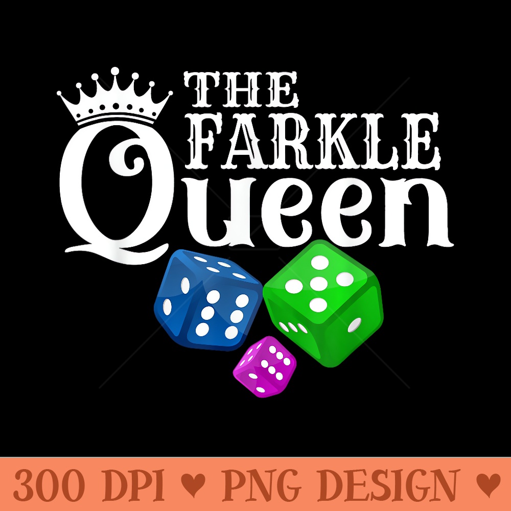 Farkle Queen Farkle Dice Game Vintage - PNG Templates | Inspire Uplift