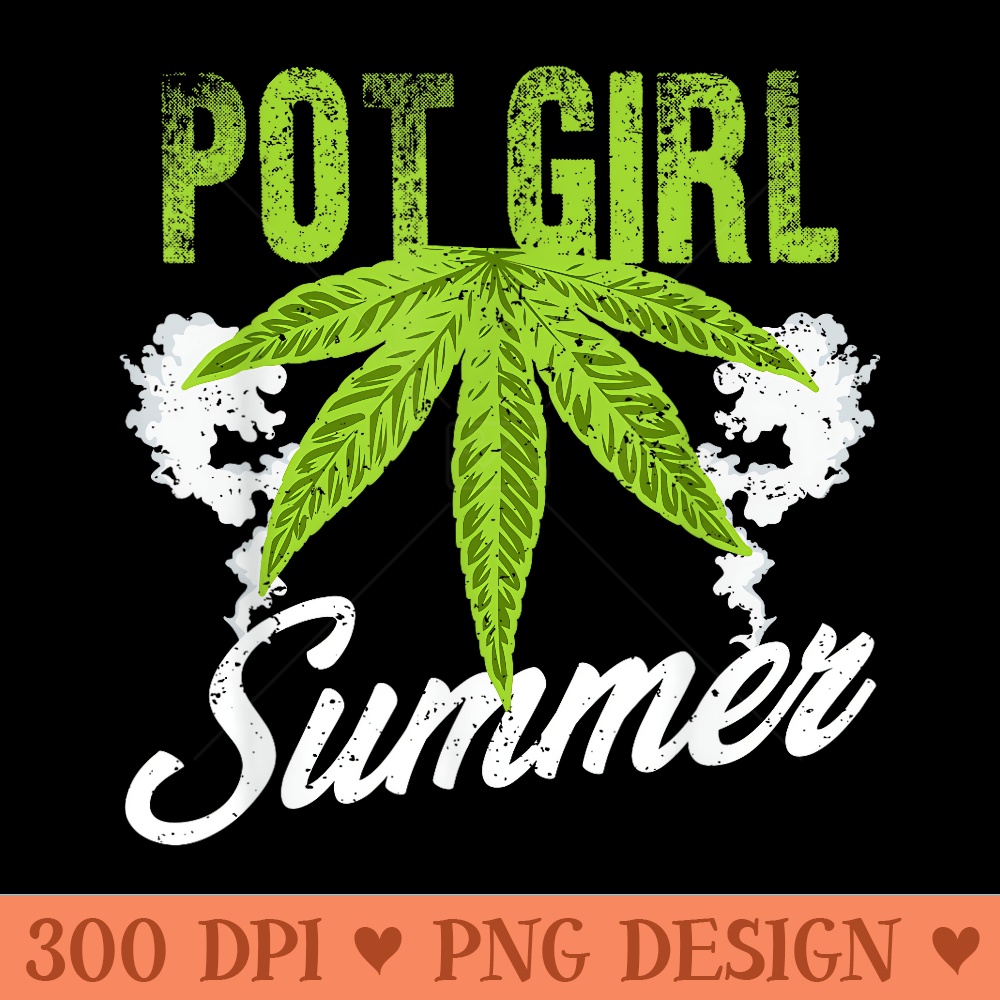 Funny Smoking Marijuana Pot Girl Summer Cannabis Leaf Weed - | Inspire ...