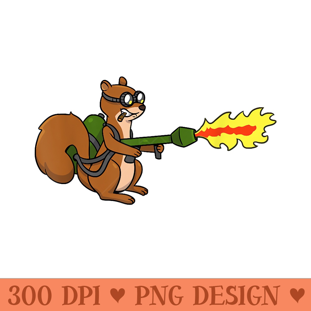Squirrel with Flamethrower - PNG download | Inspire Uplift