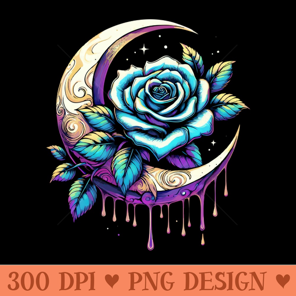 Crescent Rose - Printable PNG Graphics | Inspire Uplift