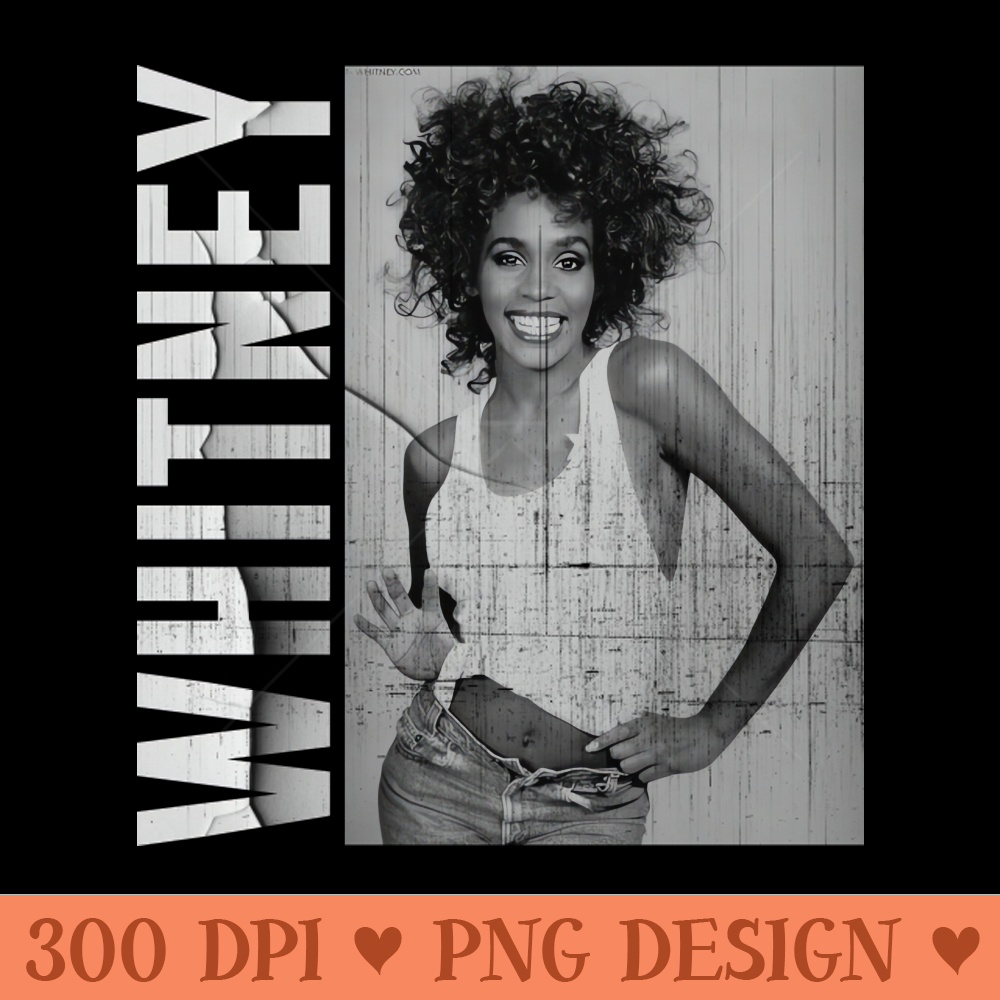 Whitney Houston Vintage Distressed - Printable PNG Graphics | Inspire ...