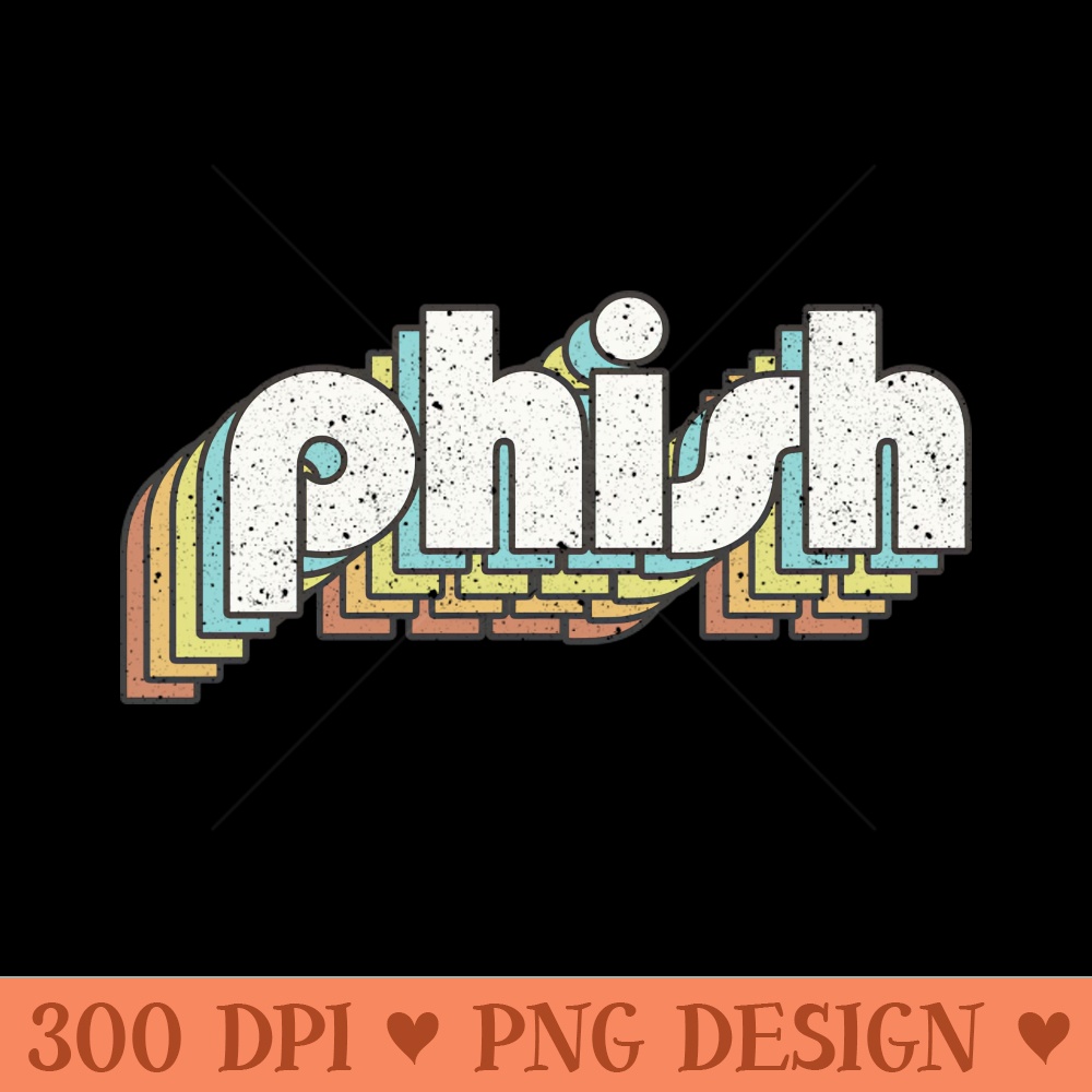 vintage color Phish - PNG graphics | Inspire Uplift