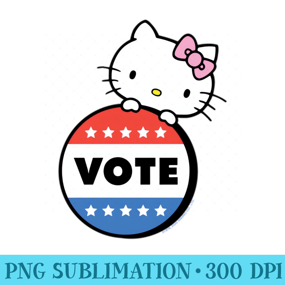 Hello Kitty Vote Button - PNG Art Files | Inspire Uplift