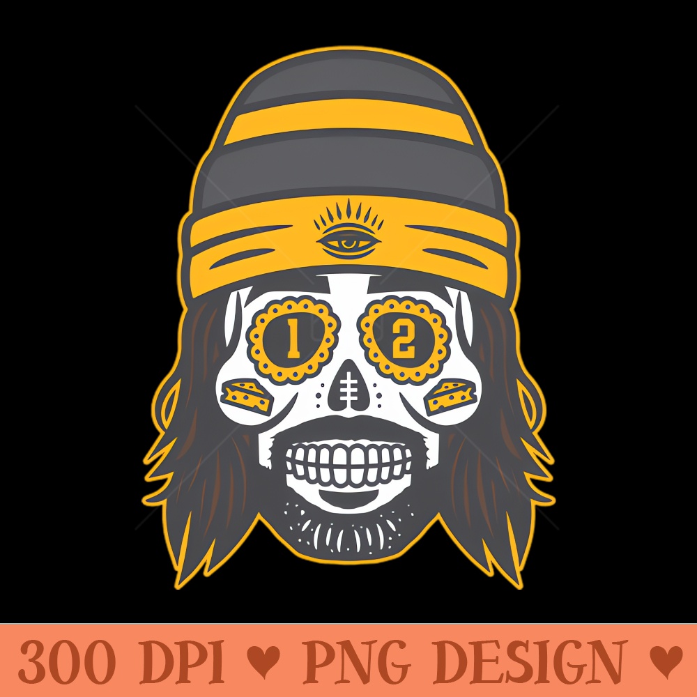 Aaron Rodgers Sugar Skull - PNG Art Files | Inspire Uplift