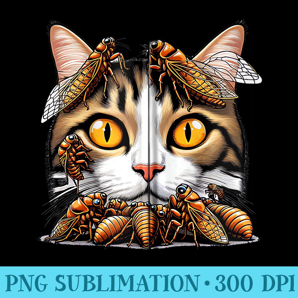 Funny Cat Selfie With Cicadas Invasion 2024 Brood Bug Lover | Inspire ...