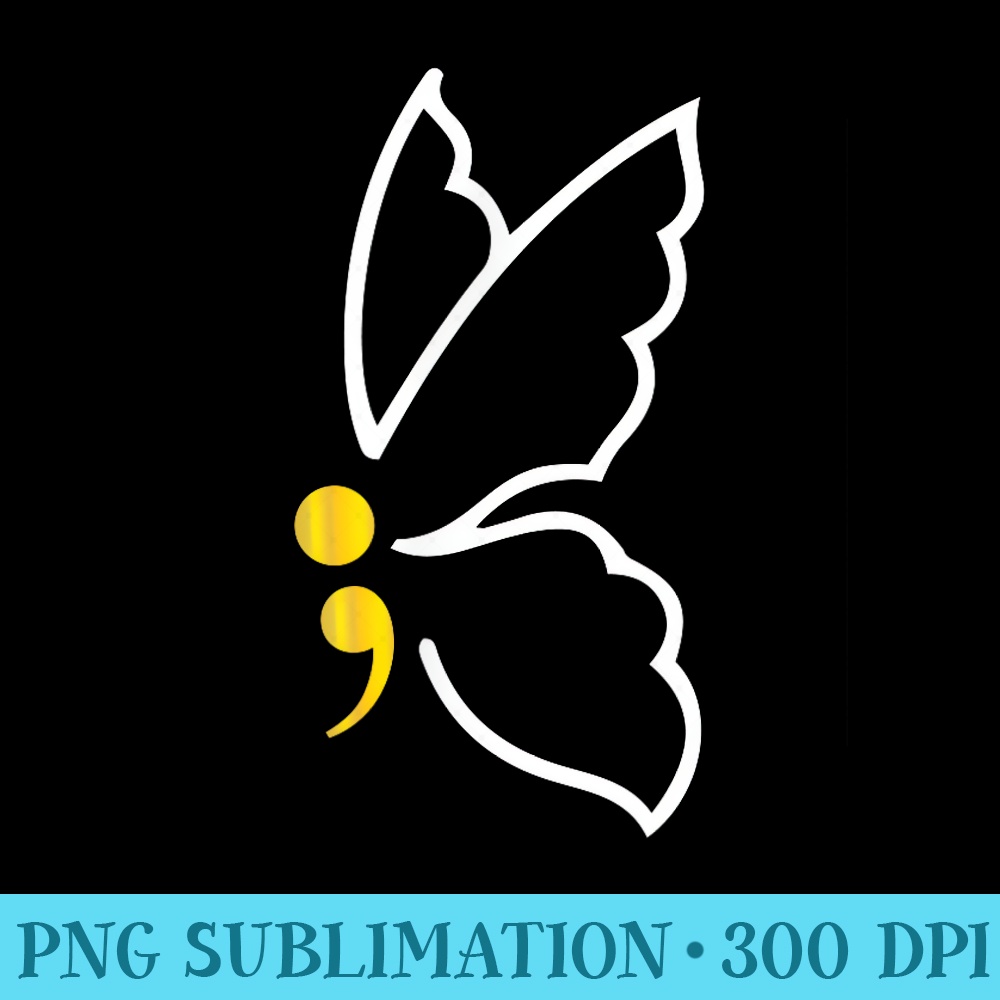 Butterfly Semicolon May Mental Health Awareness Month - Tran | Inspire ...