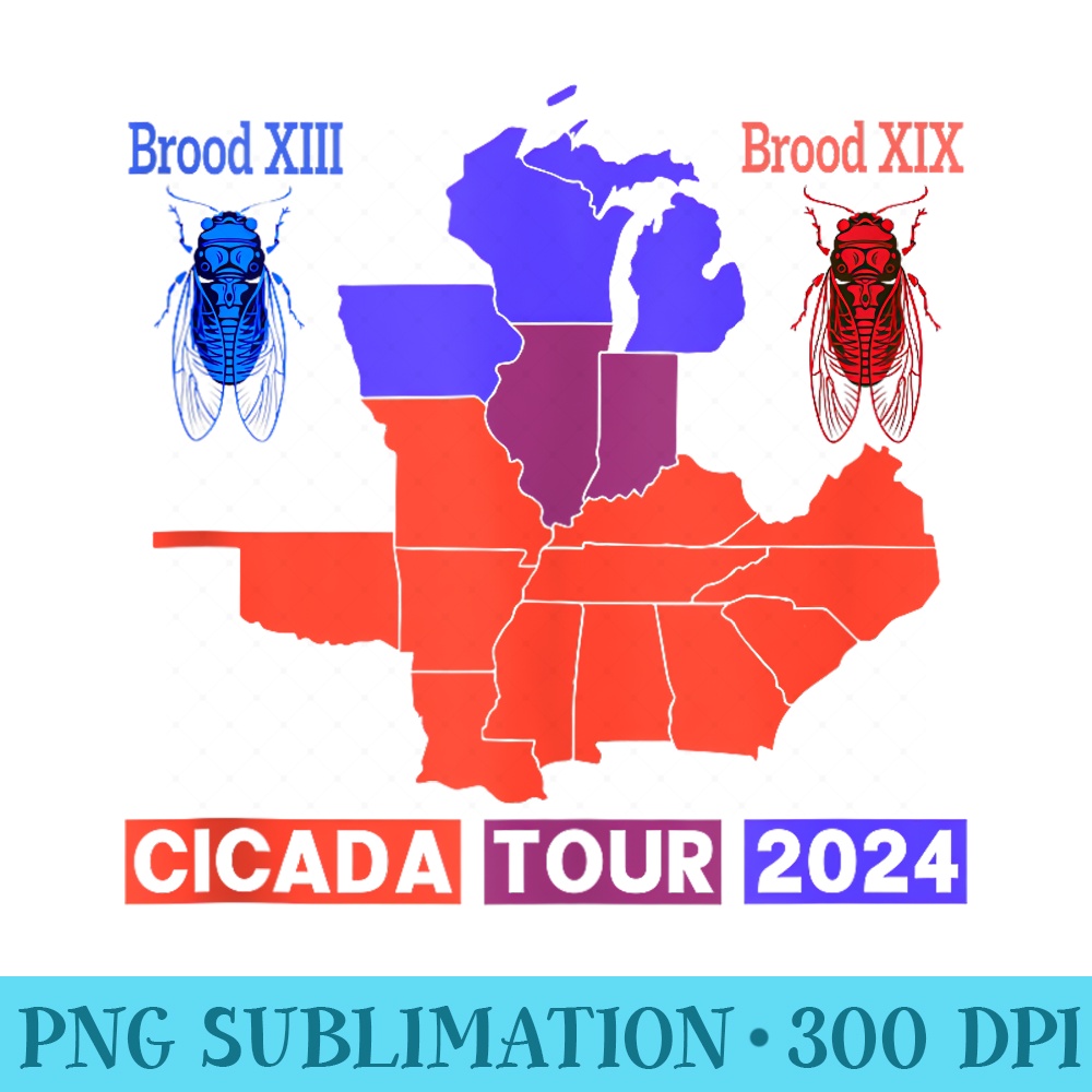 Cicada Tour 2024 Cicada Map Cicada Come Back Brood 13 17 - P | Inspire ...