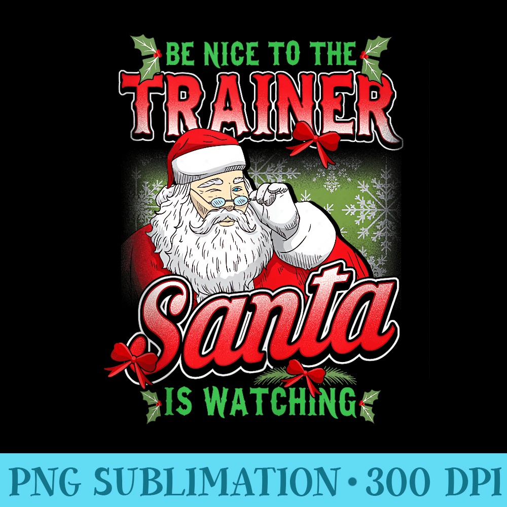 Christmas Personal Trainer Gym Workout Exercise Santa Claus | Inspire ...