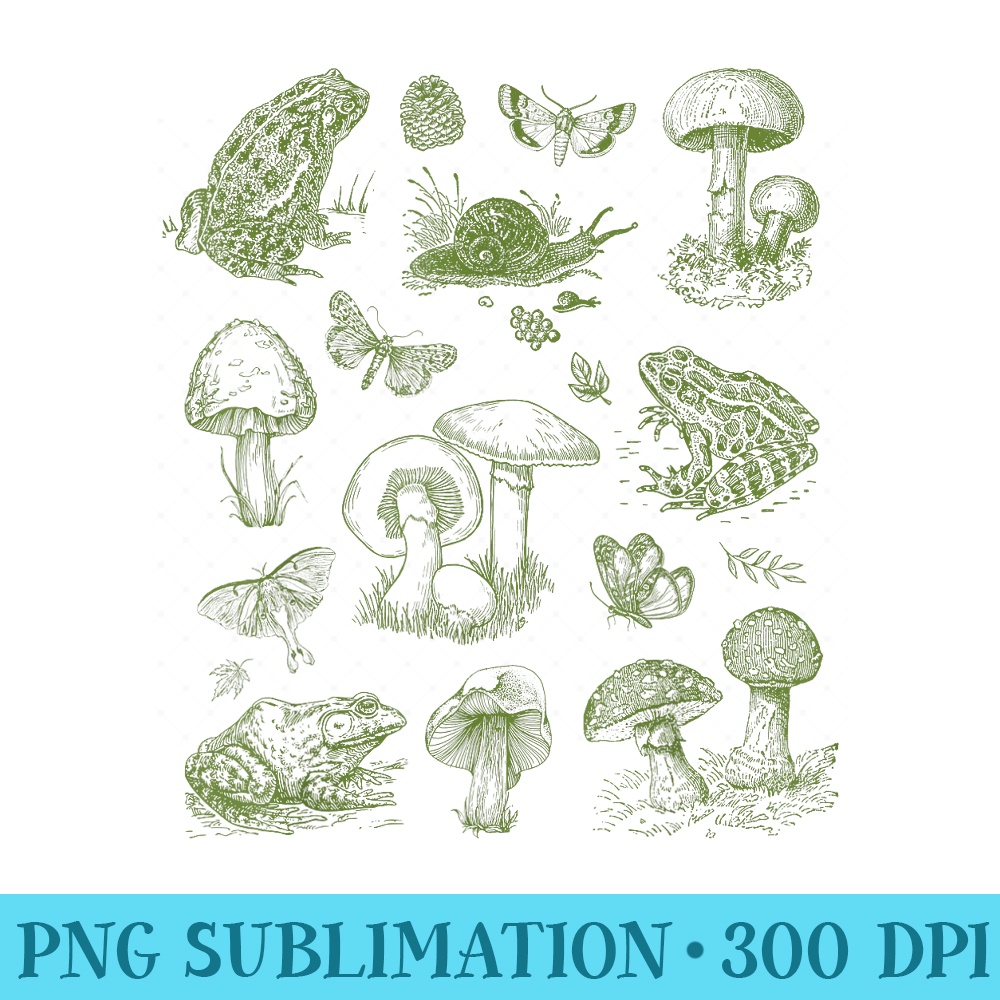 Goblincore Aesthetic Dark Academia Cottagecore Mushroom Frog | Inspire ...