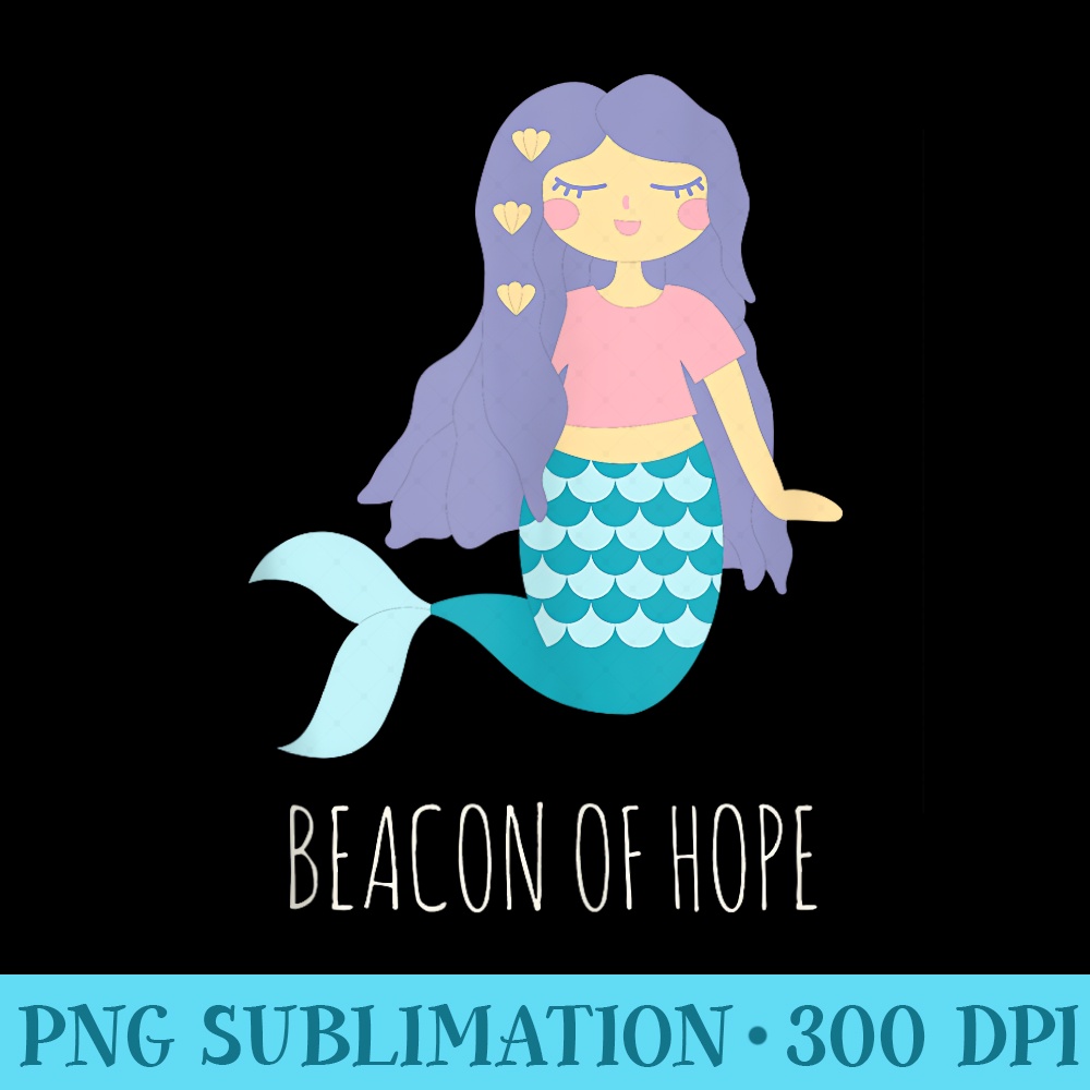 Beacon Of Hope Cute Mermaid Designs Present - PNG Download D | Inspire ...