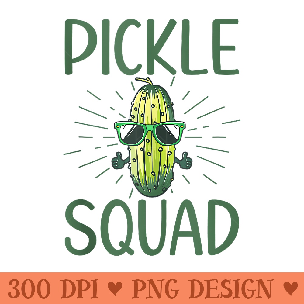 Pickle Squad Pickle Cucumber Vegan Design For s - Unique Sub | Inspire ...