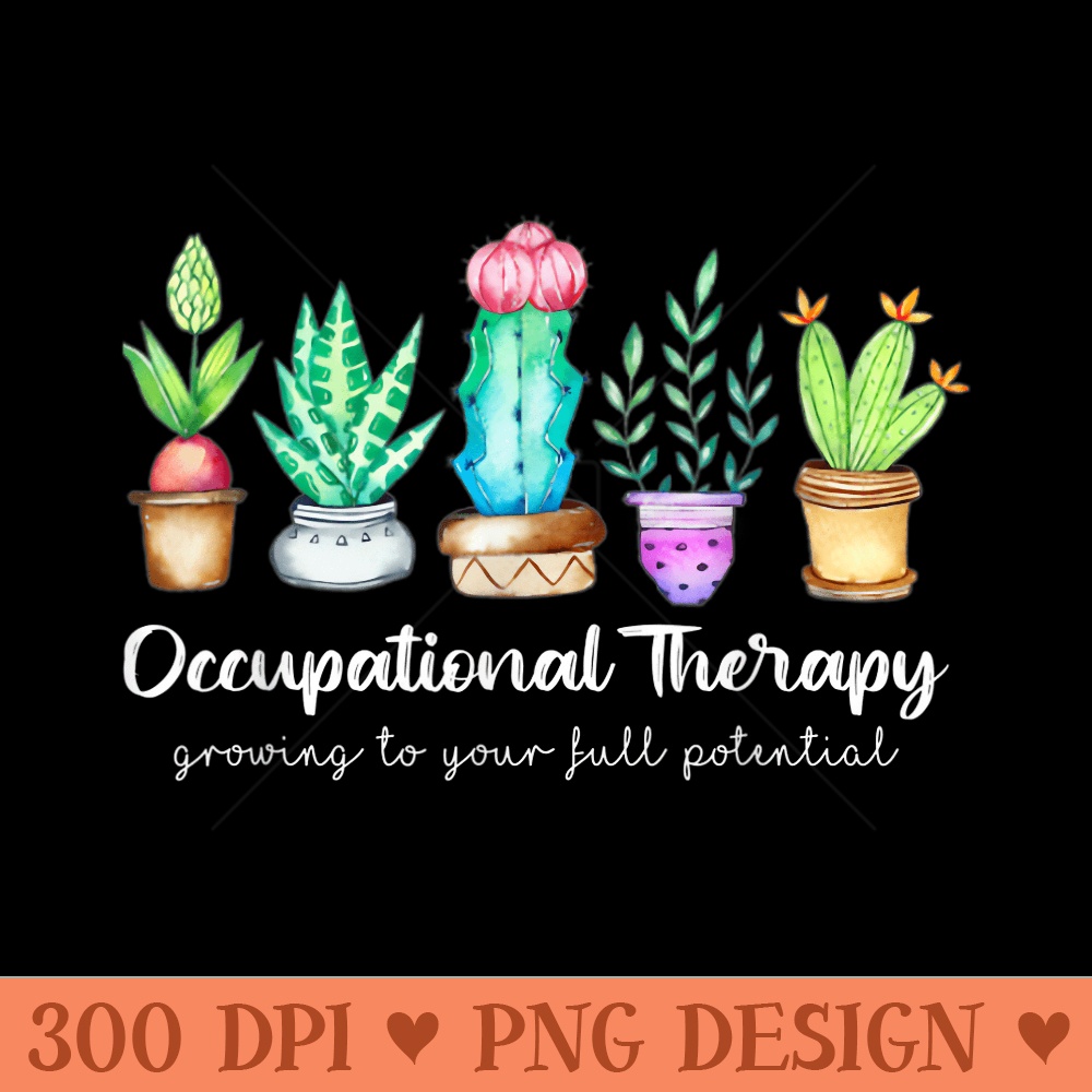 Occupational Therapy Therapist OT Month Cactus Plant Funny - | Inspire ...