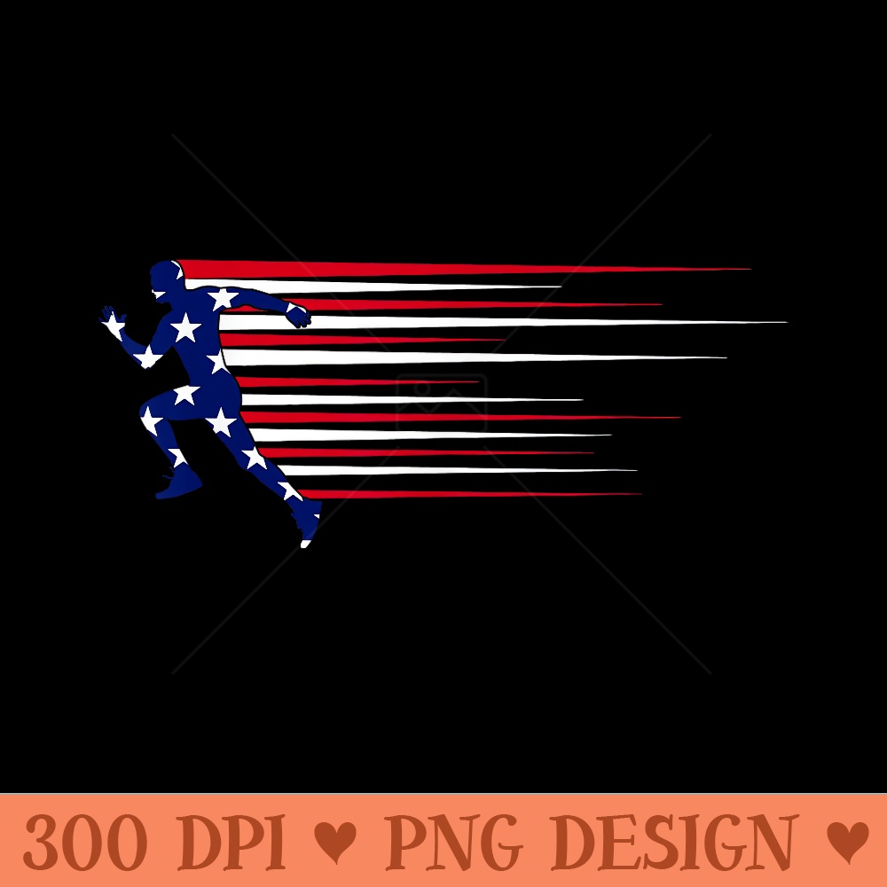 Best USA American Flag Track And Field Team - PNG Prints | Inspire Uplift
