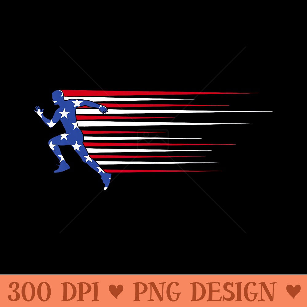 Best USA American Flag Track And Field Team - Digital PNG Do | Inspire ...