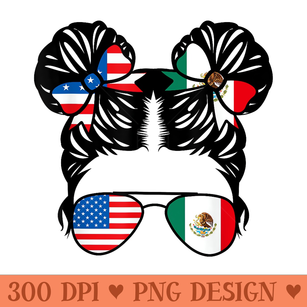 Half American Half Mexican Girl USA Mexico Flag Patriot - Un | Inspire ...