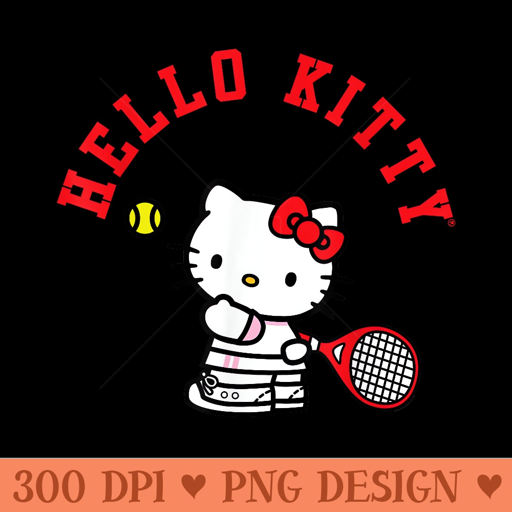 Hello Kitty Tennis - Unique Sublimation PNG Download | Inspire Uplift