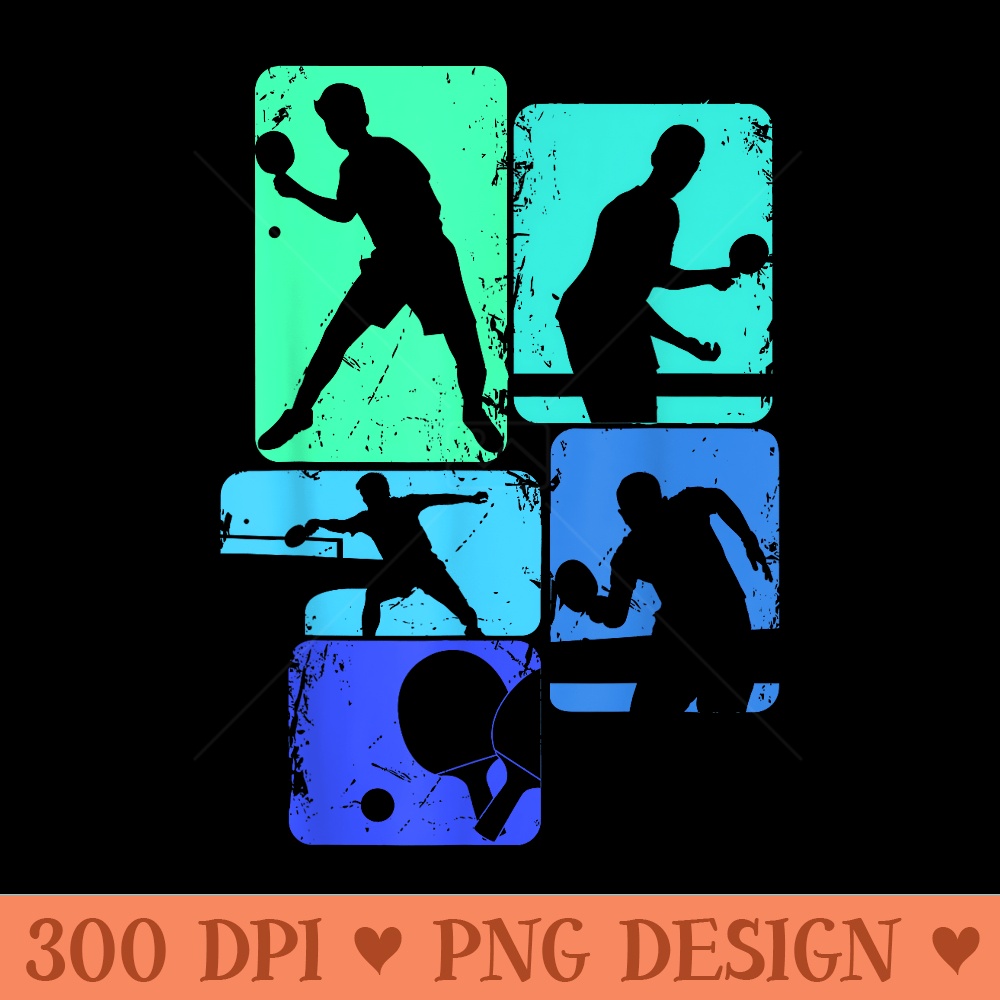 Table Tennis Ping Pong Youth Men - Digital PNG Artwork | Inspire Uplift
