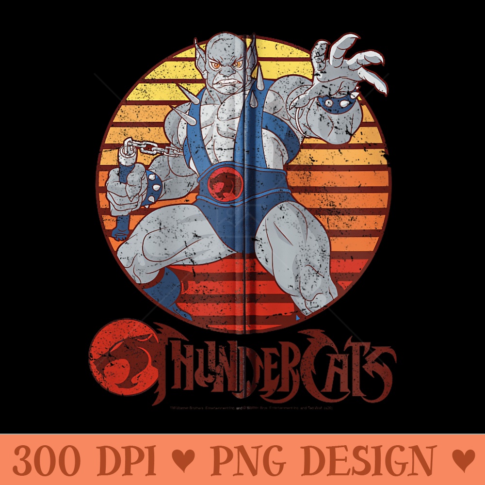 ThunderCats Panthro Retro Sunset - High Quality PNG Files | Inspire Uplift