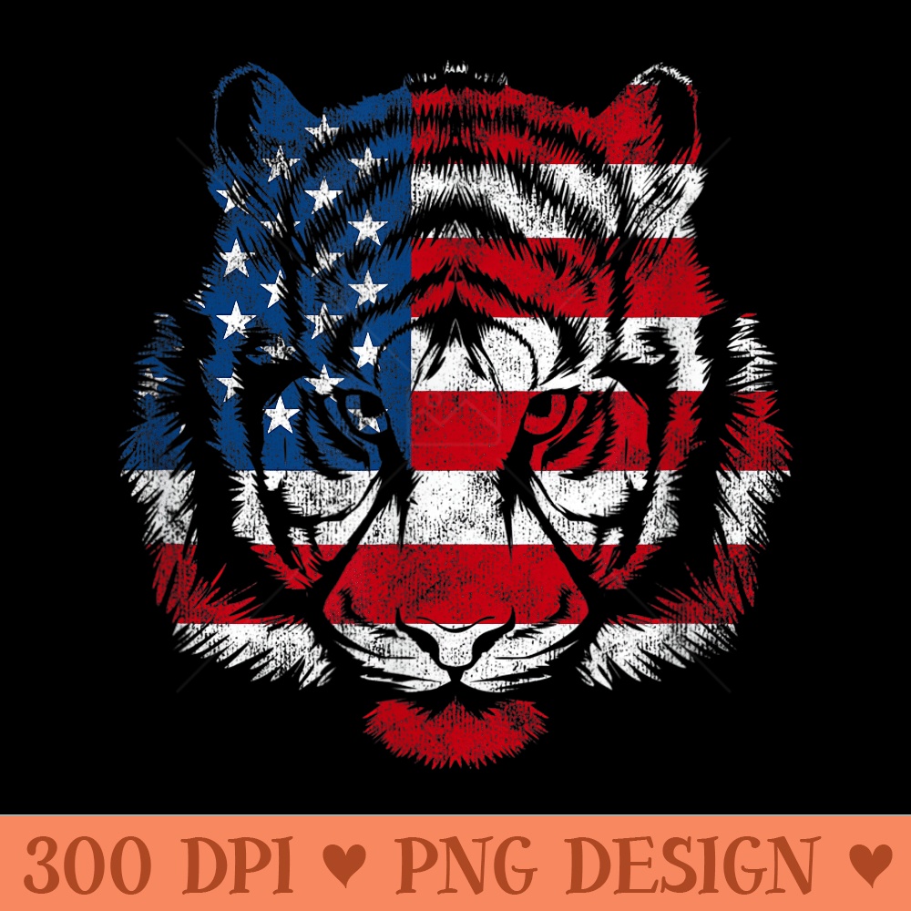 Funny American Tiger Patriotic USA Flag 4th Of July - PNG im | Inspire ...