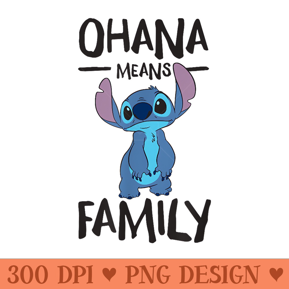 Lilo Stitch Ohana Means Family - Clipart PNG | Inspire Uplift