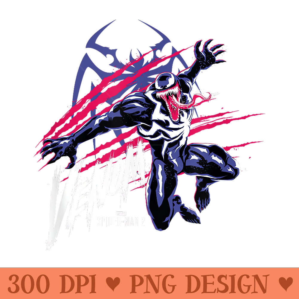 Marvel SpiderMan 2 Savage Venom Claw Marks Portrait - Vector - Inspire ...