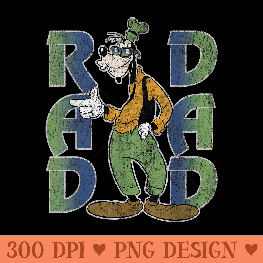 Disney Goofy Rad Dad - Mug Sublimation PNG | Inspire Uplift