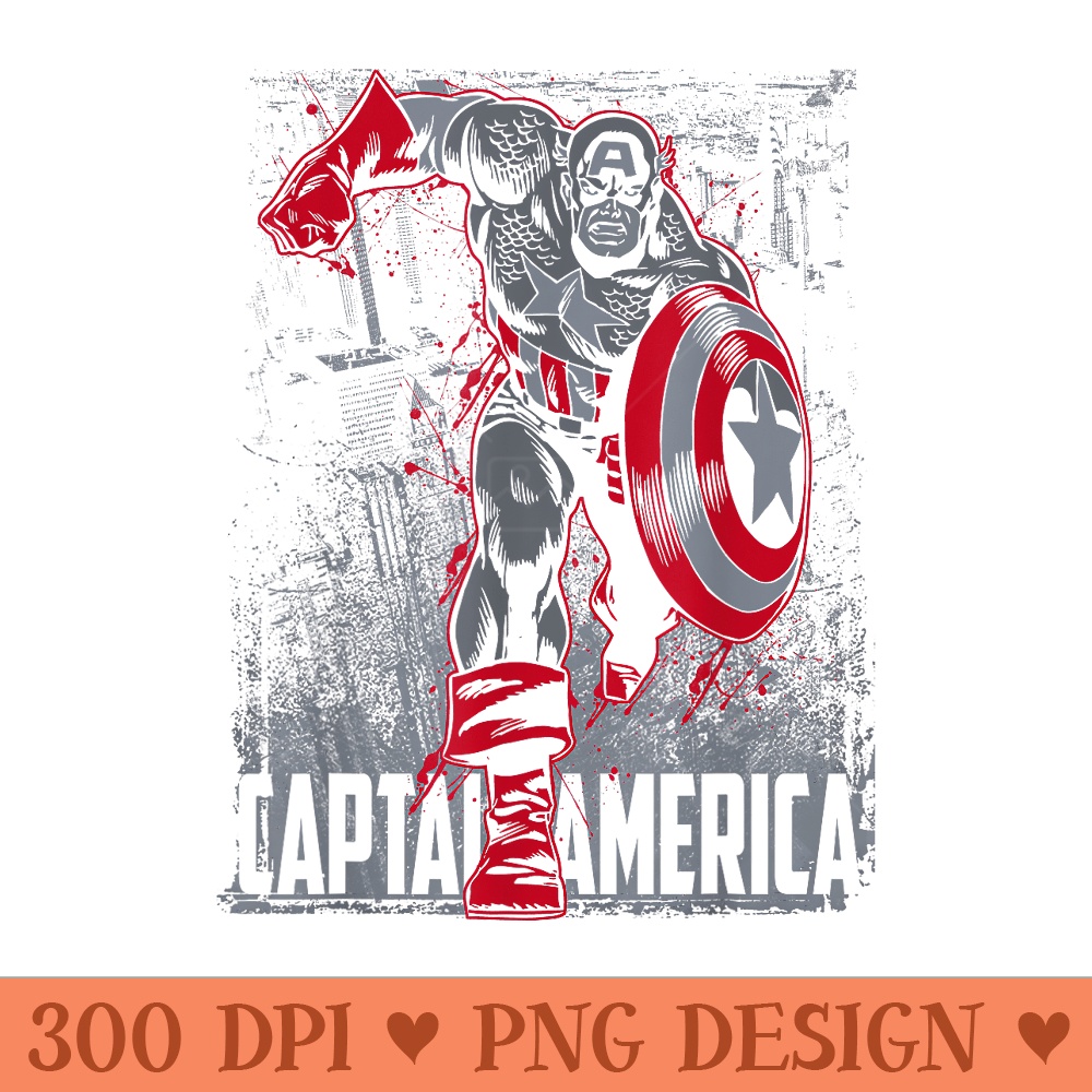 Marvel Avengers Retro Captain America Vintage Dark Hero - PN | Inspire ...