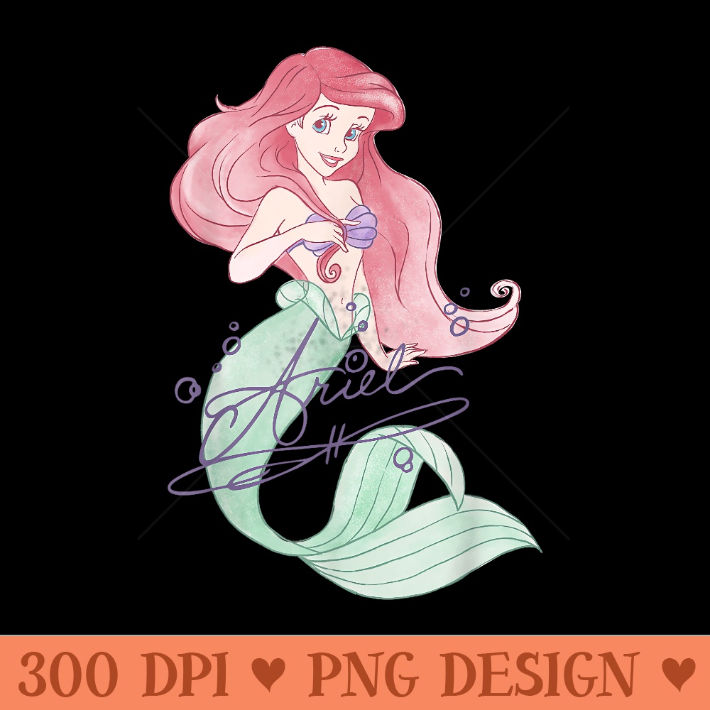Disney The Little Mermaid Ariel Signed Portrait - Ready To P | Inspire ...