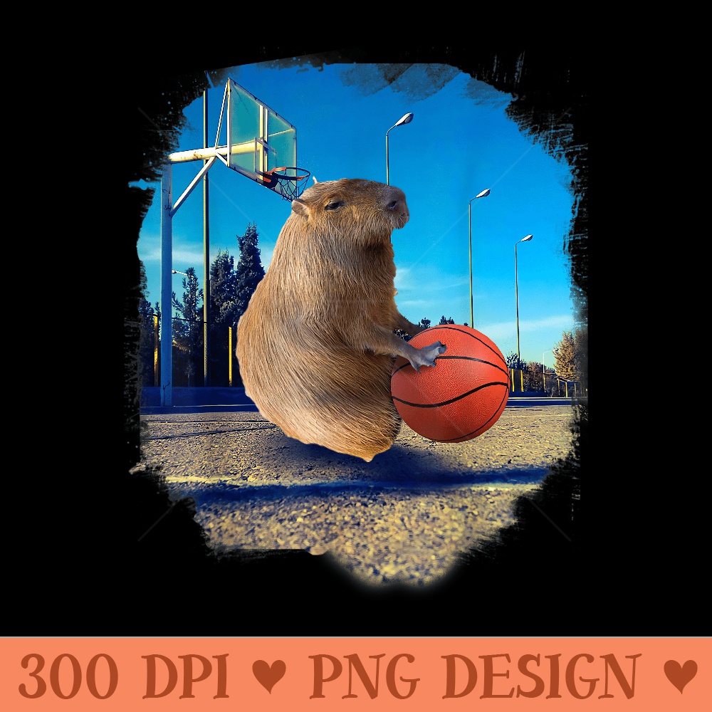 Capybara Playing Basketball - Vector PNG Clipart | Inspire Uplift