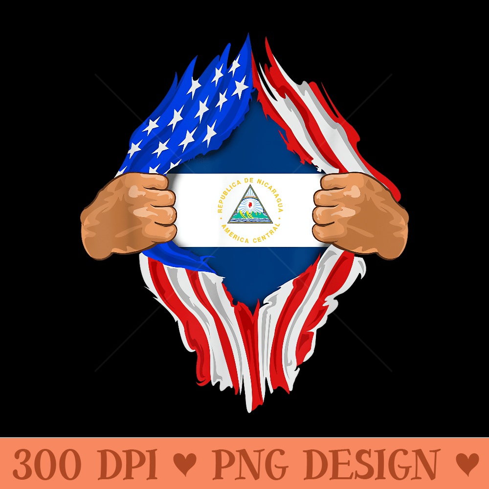 Nicaraguan Blood Inside Me T Nicaragua Flag - PNG Graphics | Inspire Uplift