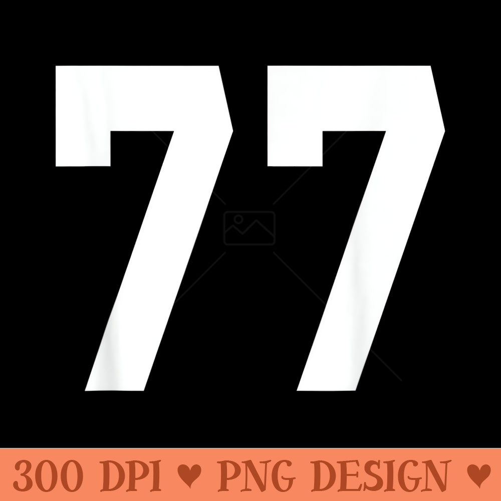Number 77 Sports Jersey Front and Back Team Player - High Qu | Inspire ...