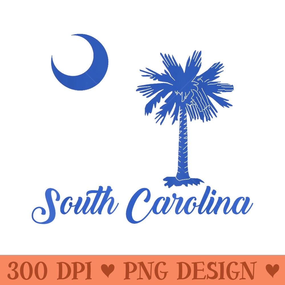 South Carolina State Flag Crescent Moon Palmetto Tree - PNG | Inspire ...