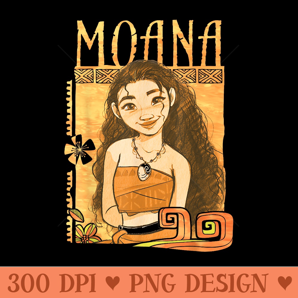 Disney Moana Artistic Tribal Island Smile Framed Portrait - | Inspire ...