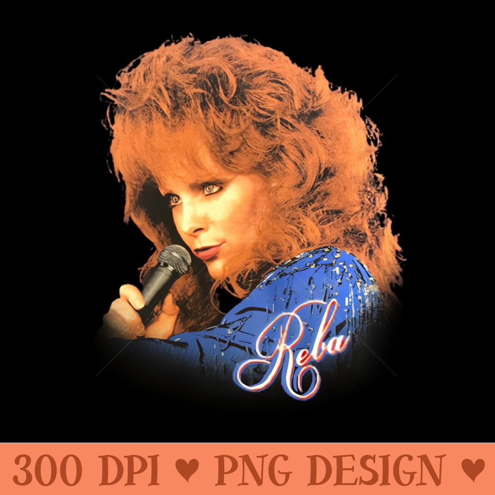 Reba McEntire Vintage Faded 8s - Download PNG Illustration | Inspire Uplift