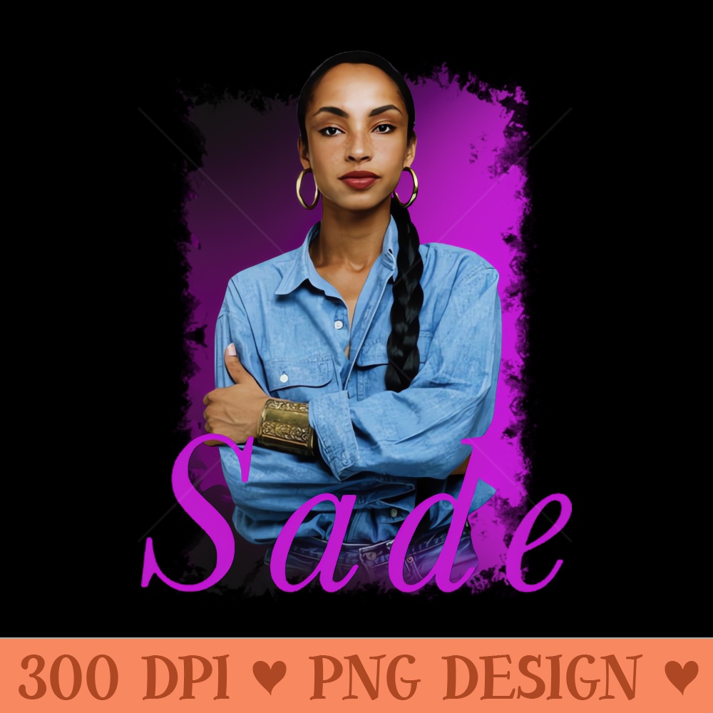 Sade Retro 8s Music - High Quality PNG Artwork | Inspire Uplift