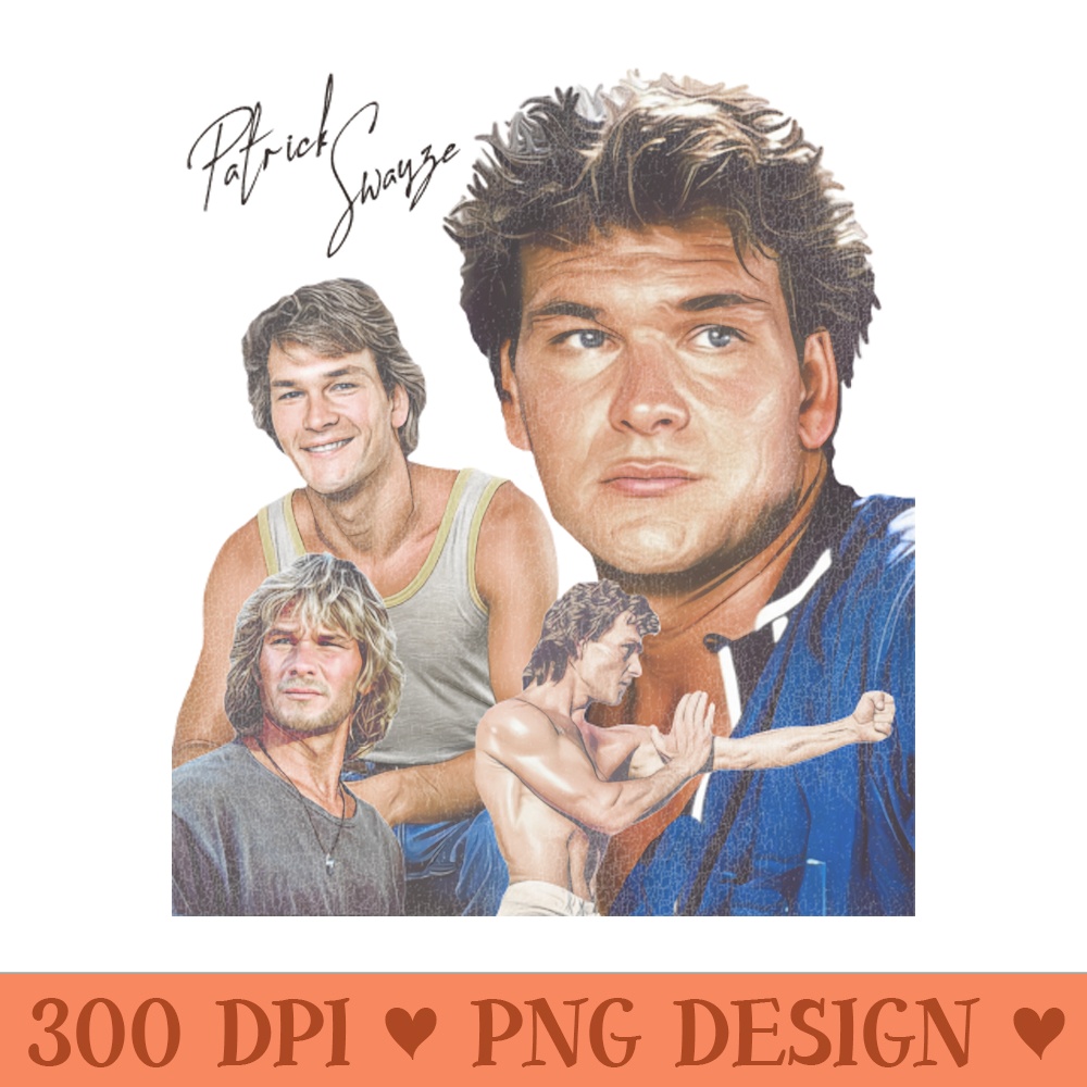 Patrick Swayze Retro Tribute - High Resolution PNG Resource | Inspire Uplift