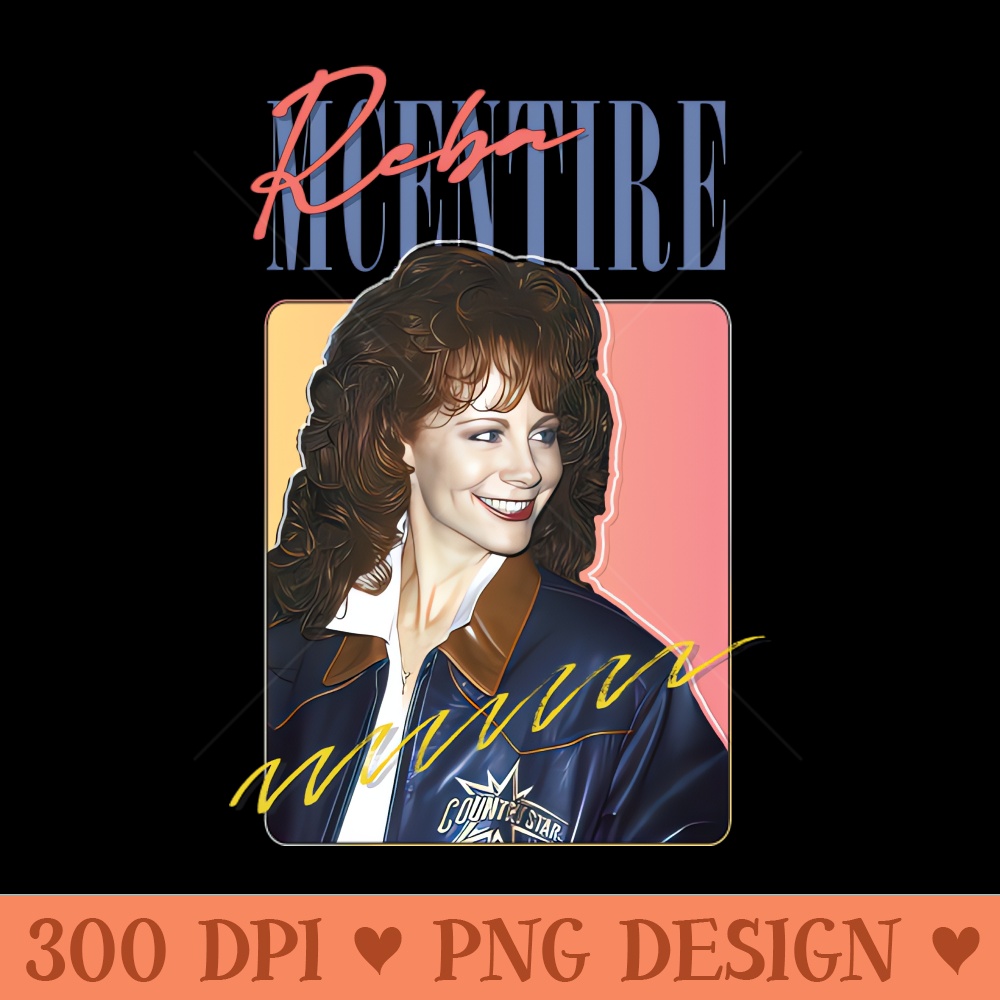 Reba McEntire Vintage 8s Style Fan Design - PNG Vector Downl | Inspire ...