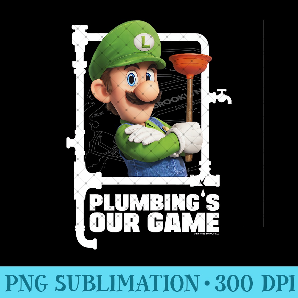 The Super Mario Bros. Movie Plumbing's Our Game Luigi Poster | Inspire ...