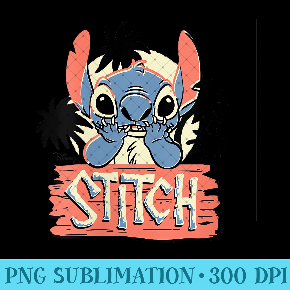 Womens Lilo & Stitch - Stitch Sign - High Resolution PNG Des | Inspire ...