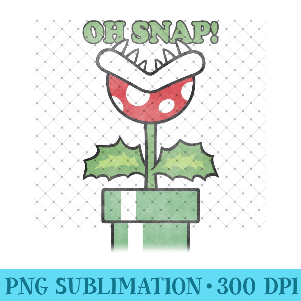 Nintendo Super Mario Piranha Plant Oh Snap - PNG Download | Inspire Uplift