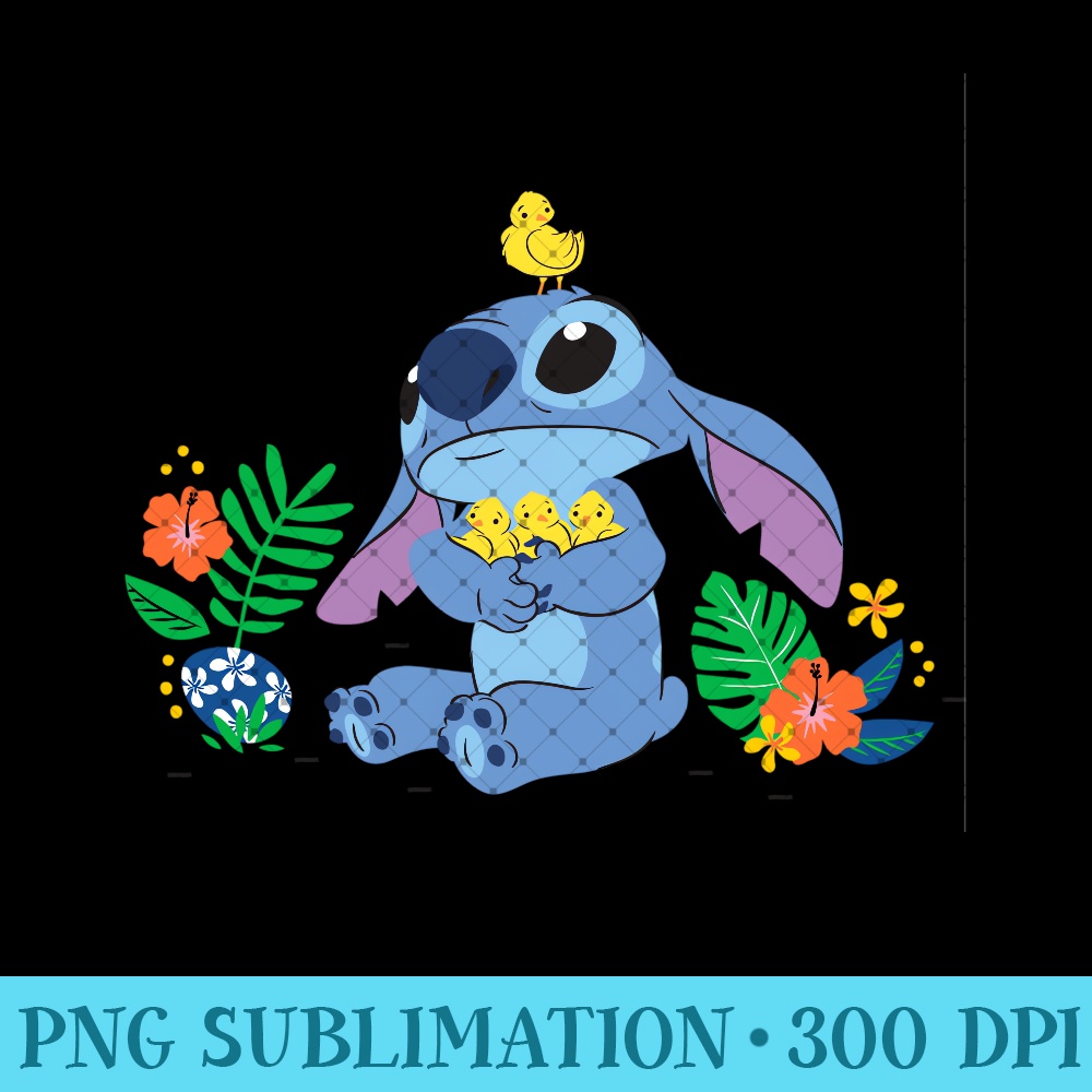 Disney Stitch and Baby Chicks Easter - Printable PNG Graphic | Inspire ...