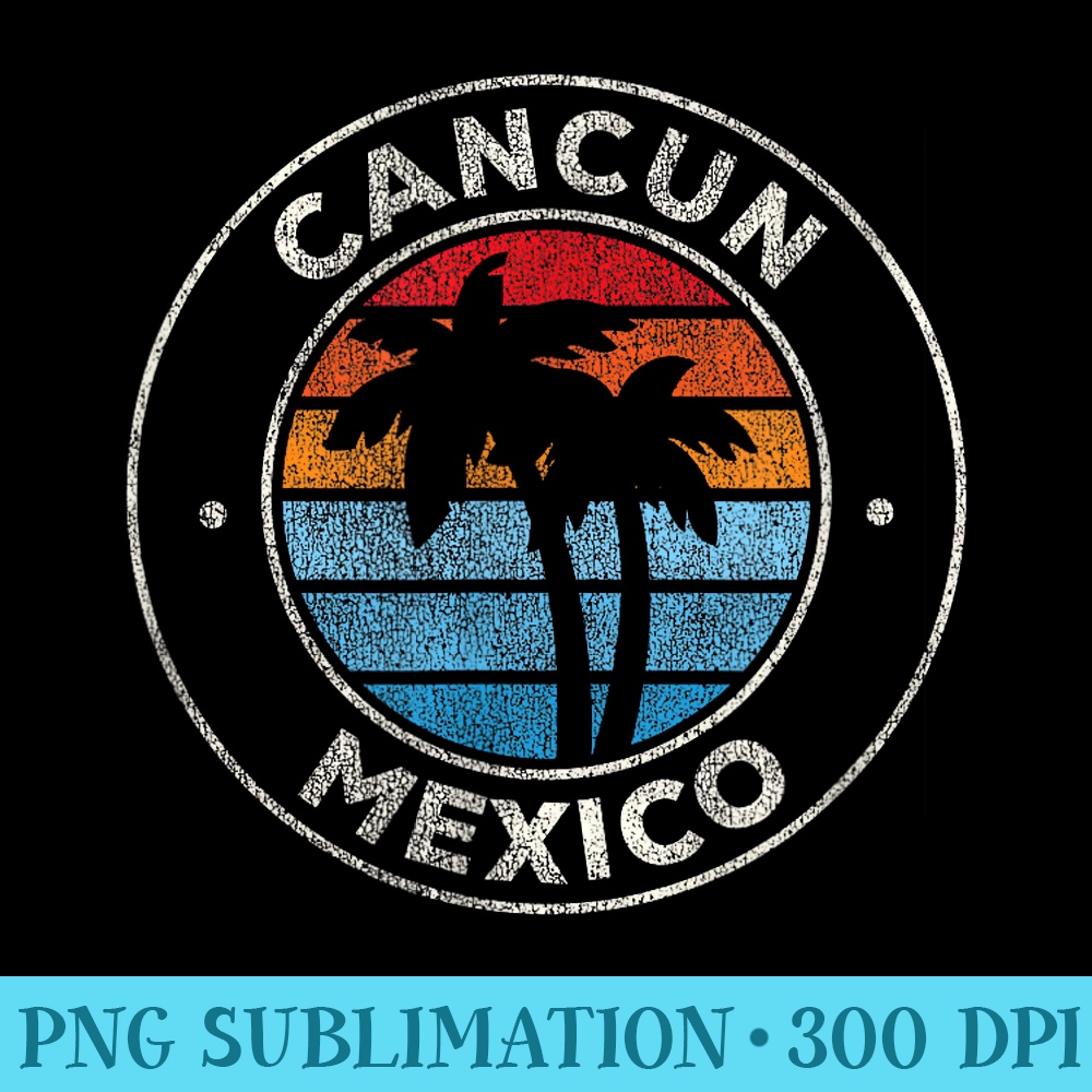 Cancun Mexico Vintage Graphic Retro 70s - PNG design assets - Inspire ...