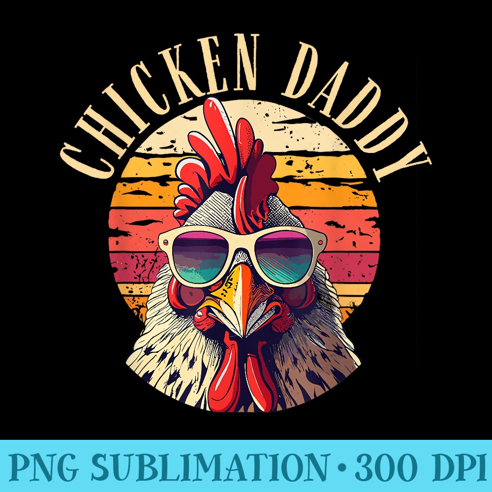 Chicken Daddy Retro Vintage 70S Chicken Dad Fathers Day Men | Inspire ...
