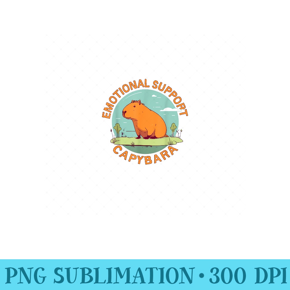 Emotional Support Capybara Funny Capybara Animal 80s Style - | Inspire ...